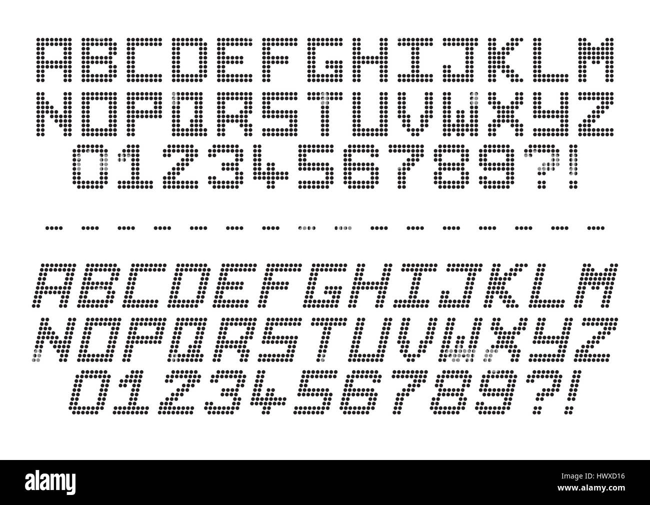 A Dot Code Alphabet In Capitals And In Italics Isolated On A White a-dot-code-alphabet-in-capitals-and-in-italics-isolated-on-a-white