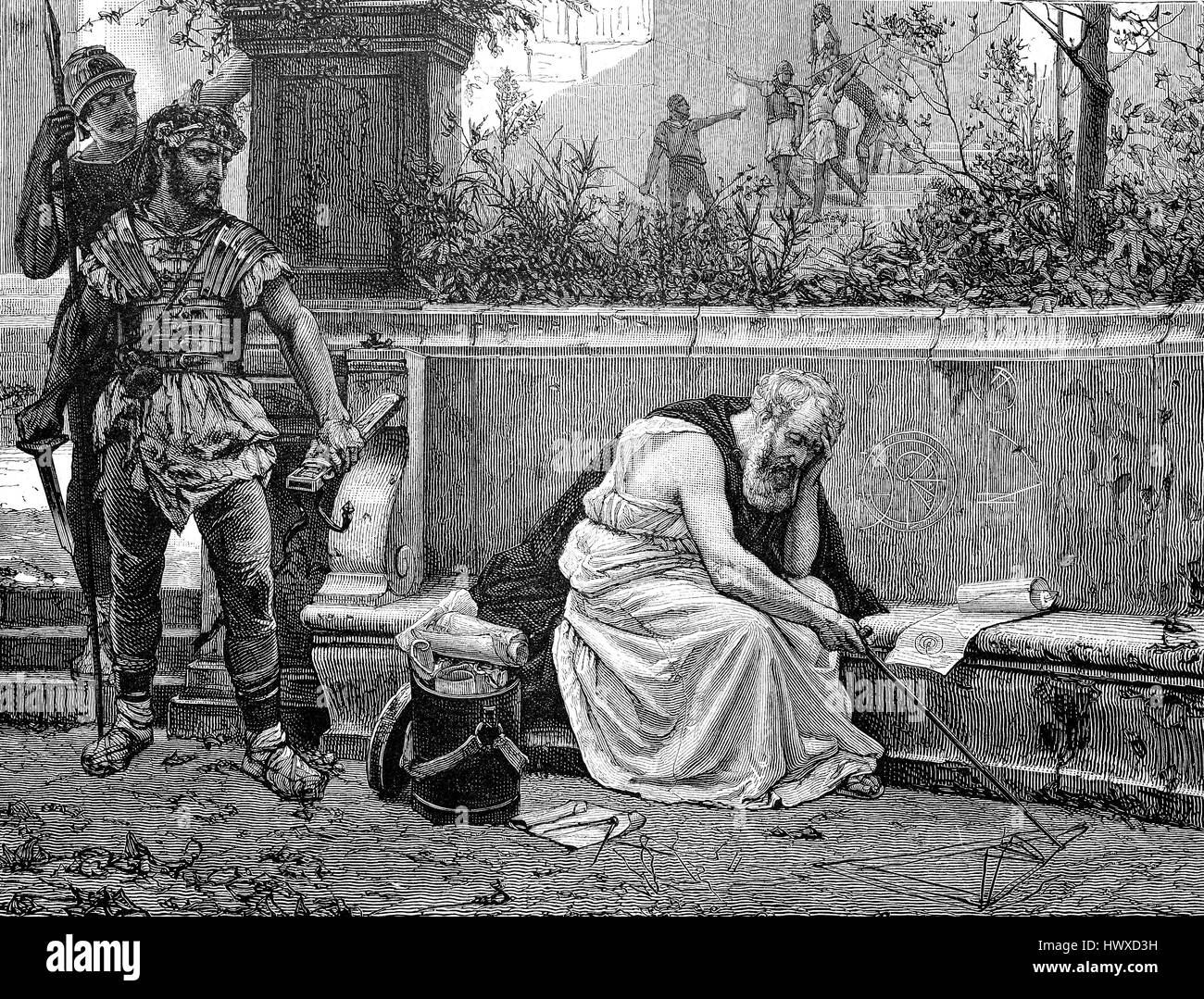 Archimedes illustration Black and White Stock Photos & Images - Alamy