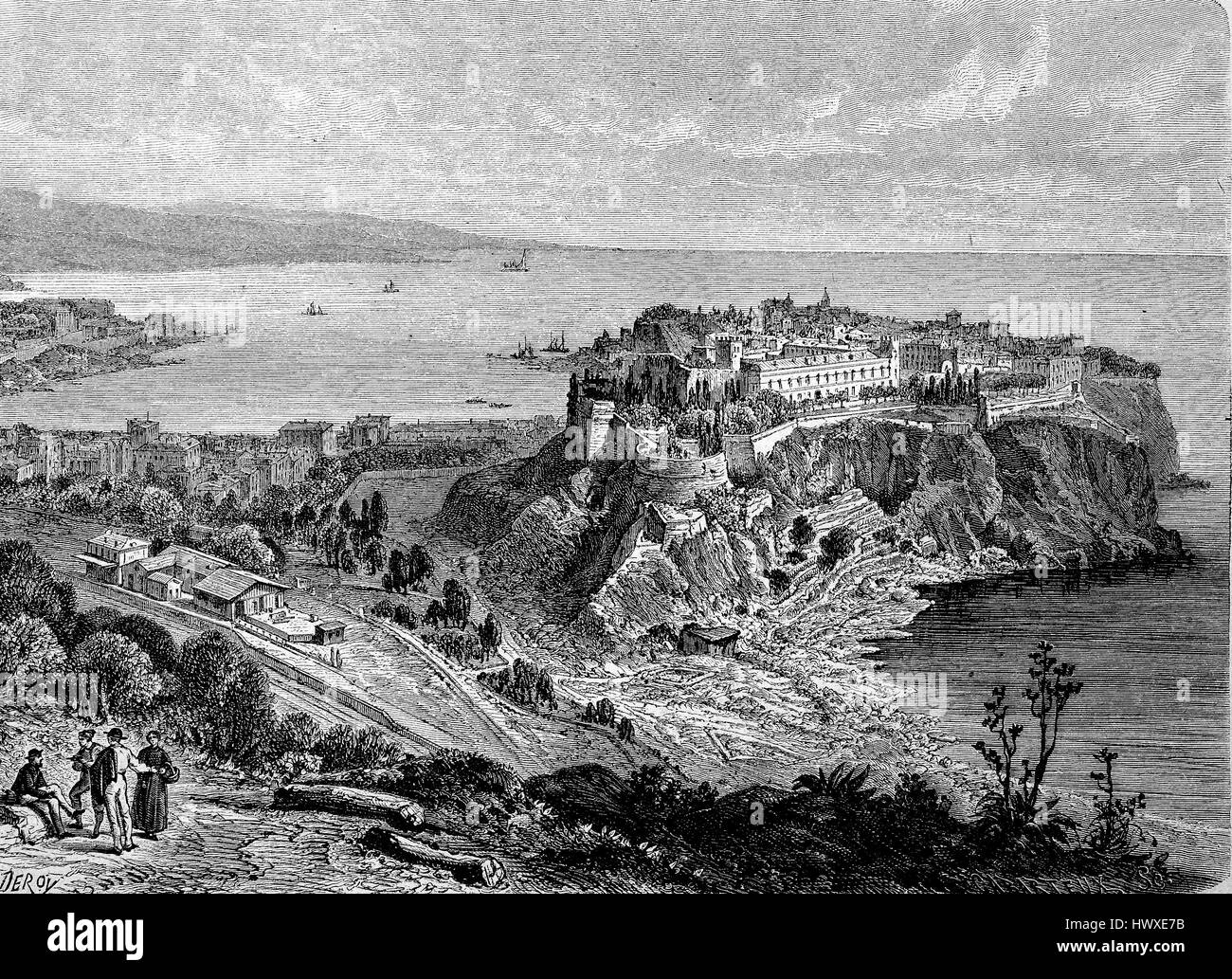 View to Monaco, officially the Principality of Monaco, a sovereign city ...