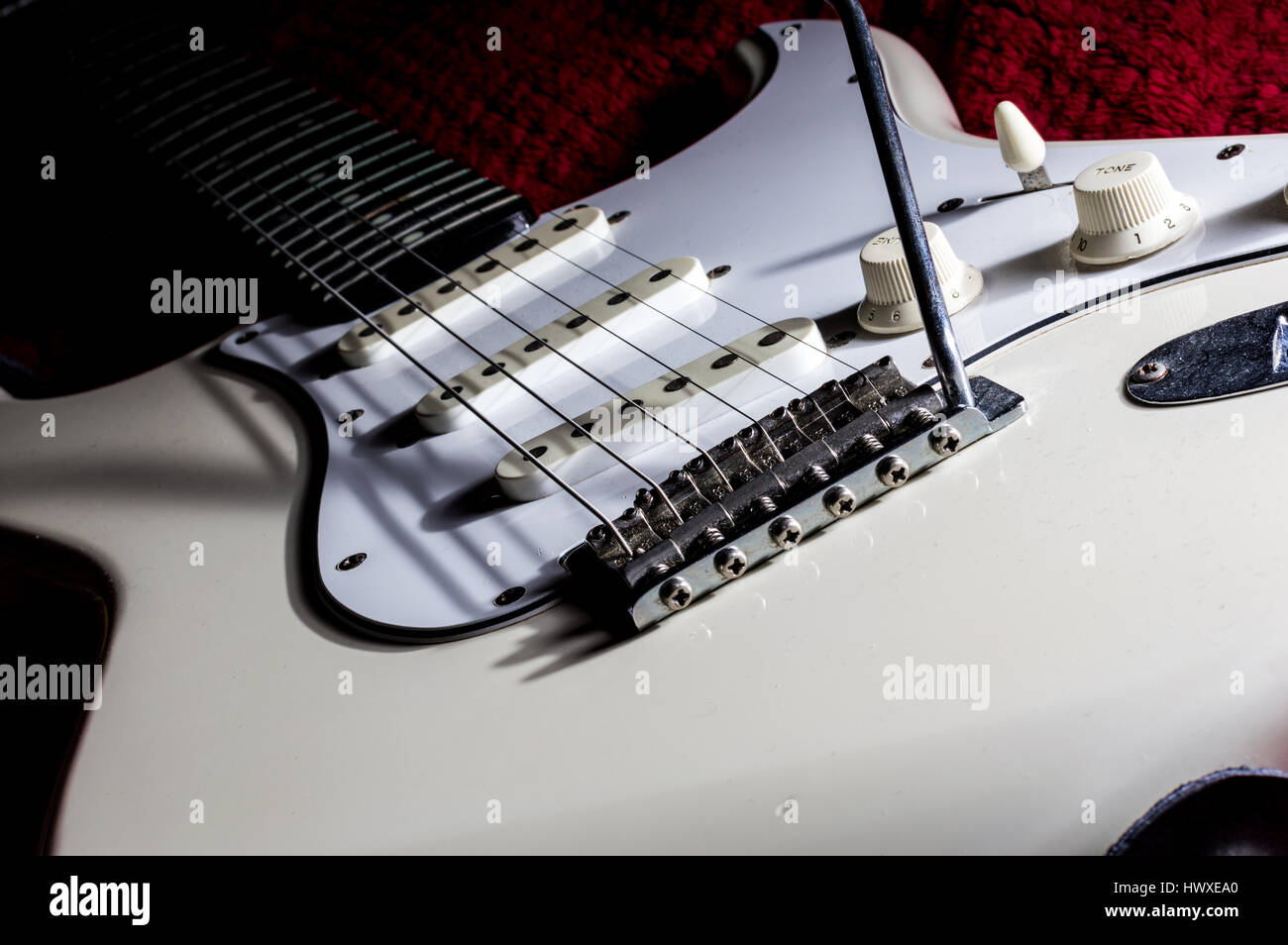 White Fender Stratocaster Wallpaper