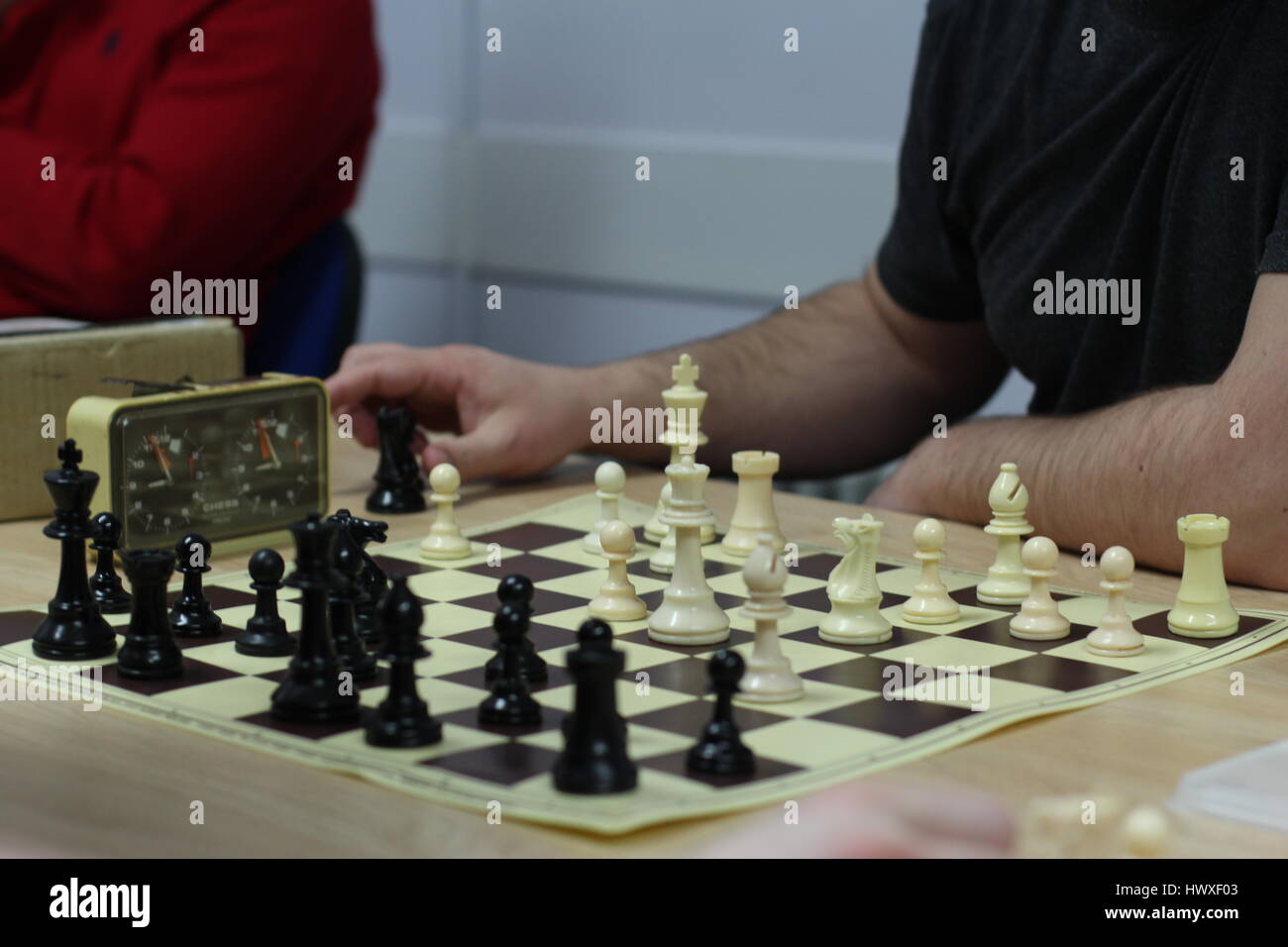 Friendly games at a local chess club Stock Photo - Alamy