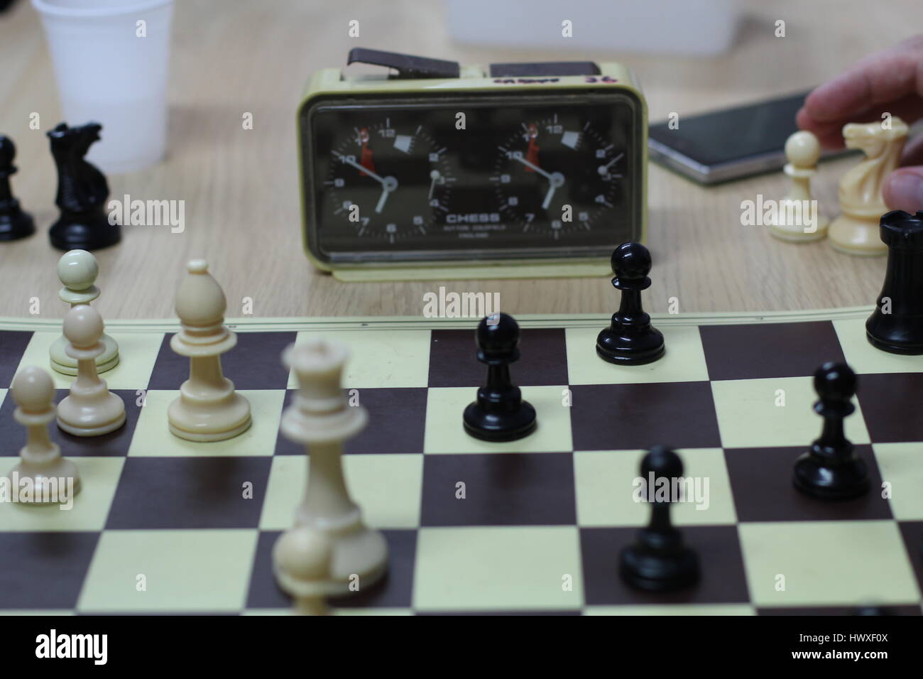 Friendly games at a local chess club Stock Photo - Alamy