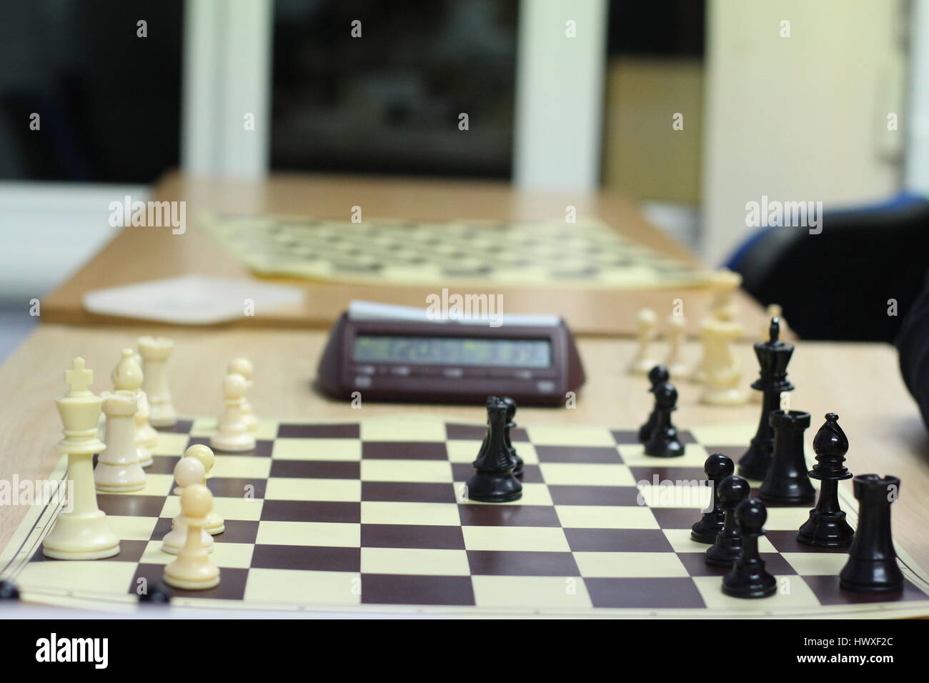 Friendly games at a local chess club Stock Photo - Alamy
