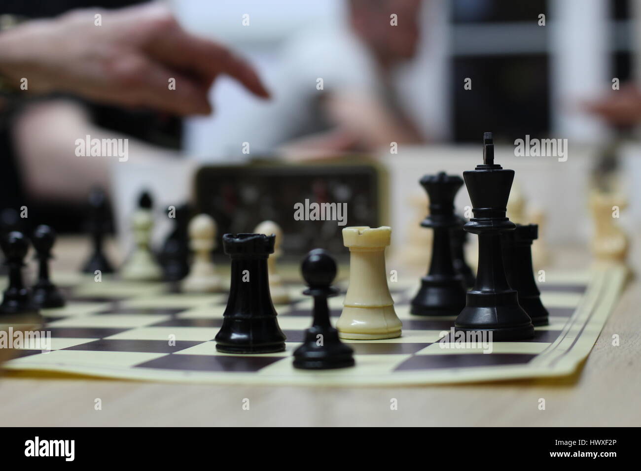 Friendly games at a local chess club Stock Photo - Alamy
