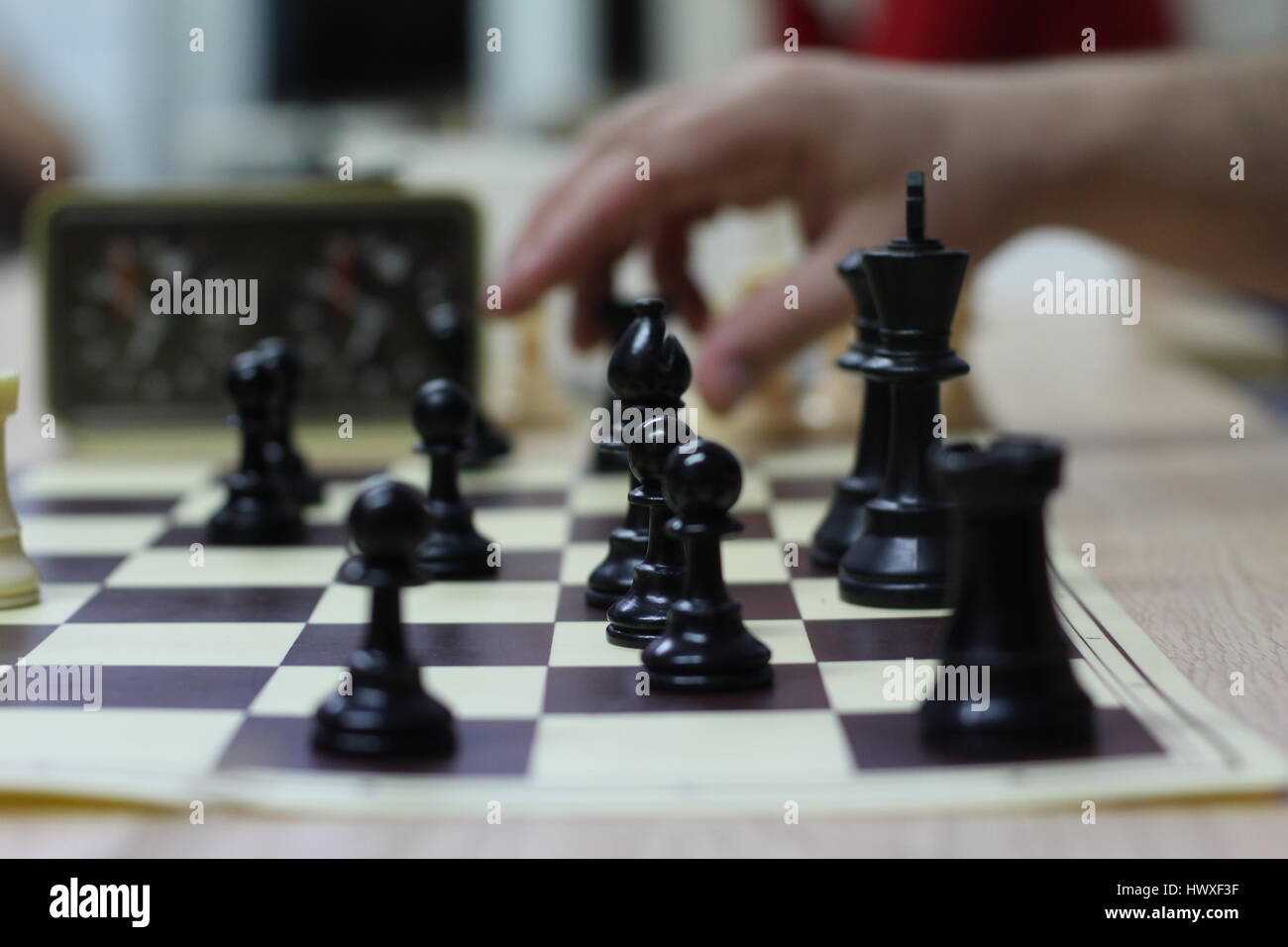Friendly games at a local chess club Stock Photo - Alamy