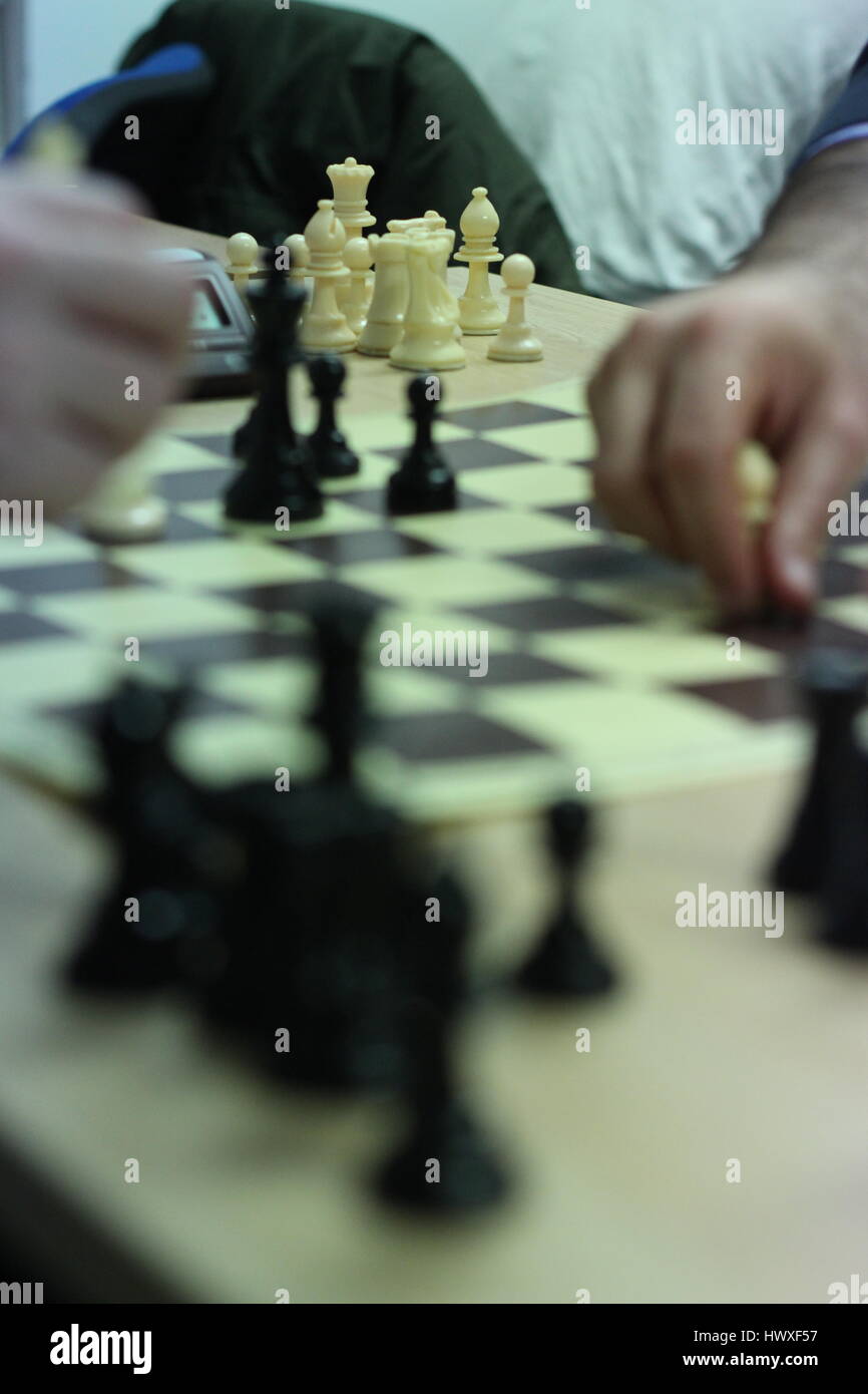Friendly games at a local chess club Stock Photo - Alamy