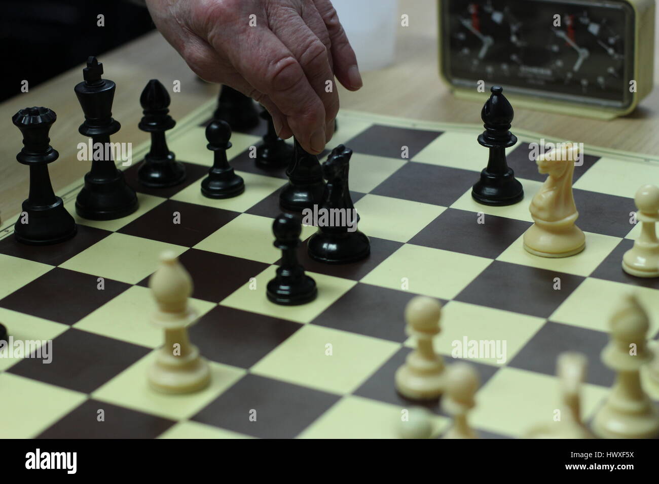 Friendly games at a local chess club Stock Photo - Alamy