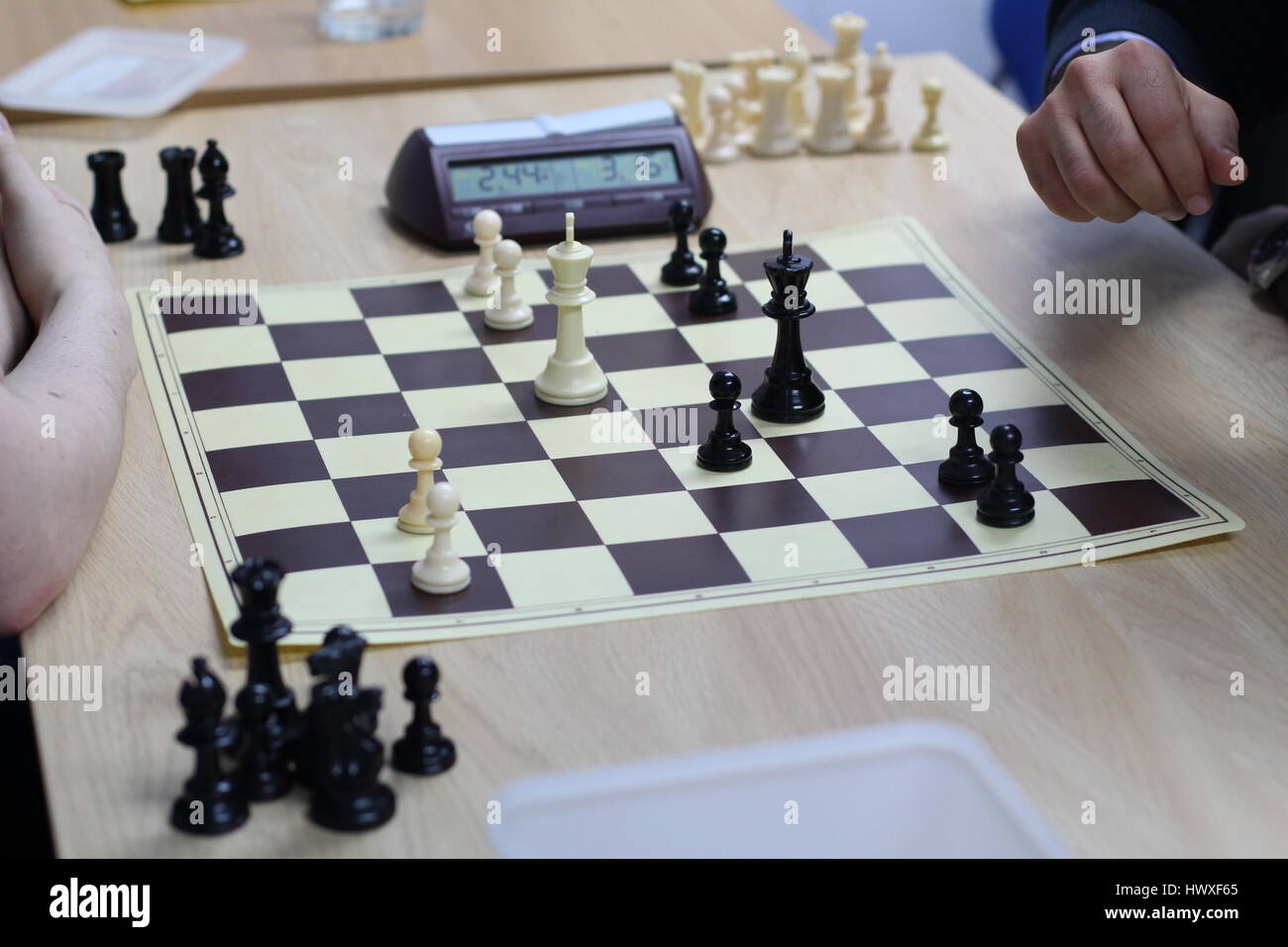 Friendly games at a local chess club Stock Photo - Alamy