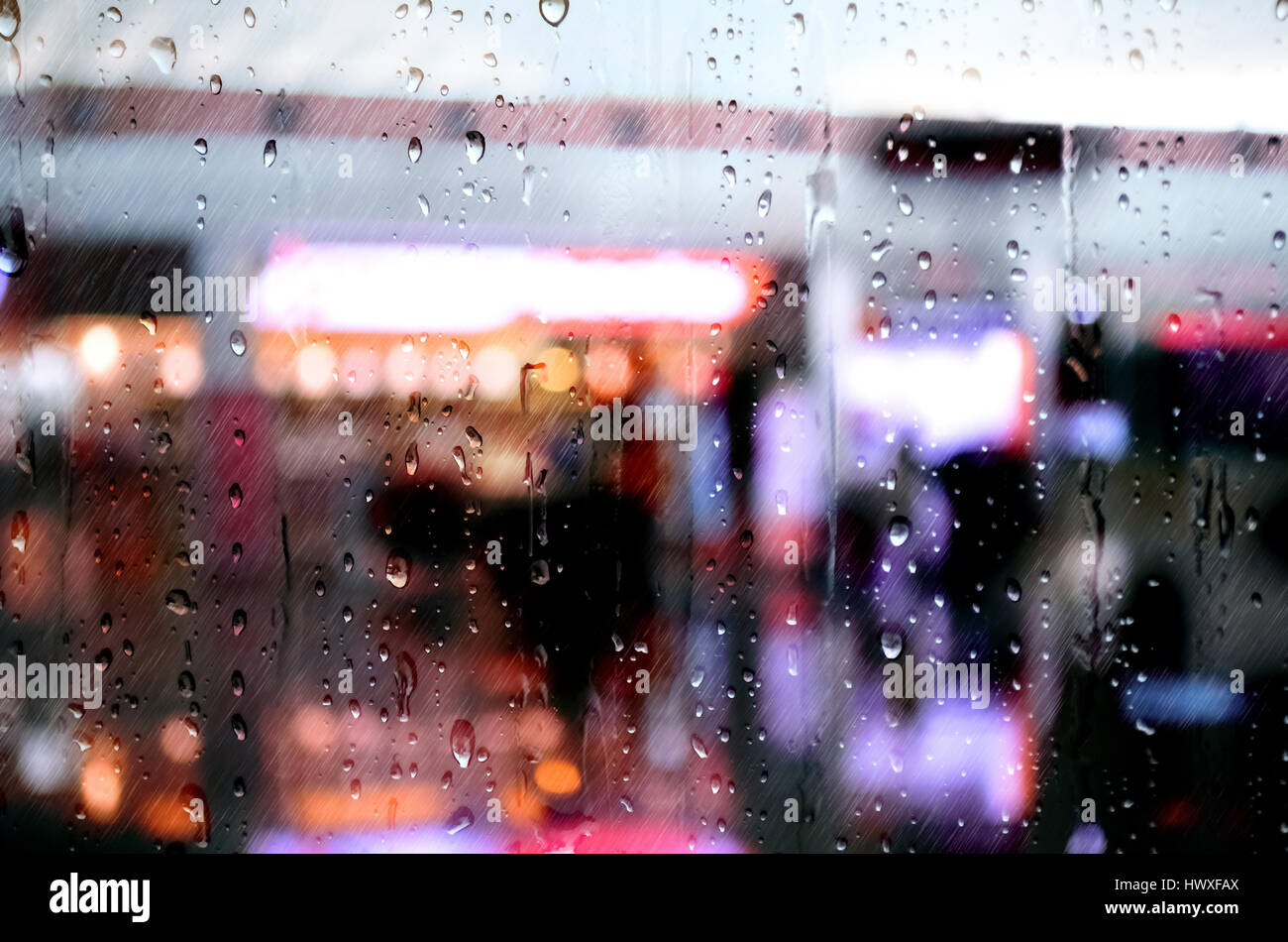 Water drops on window glass Stock Photo - Alamy