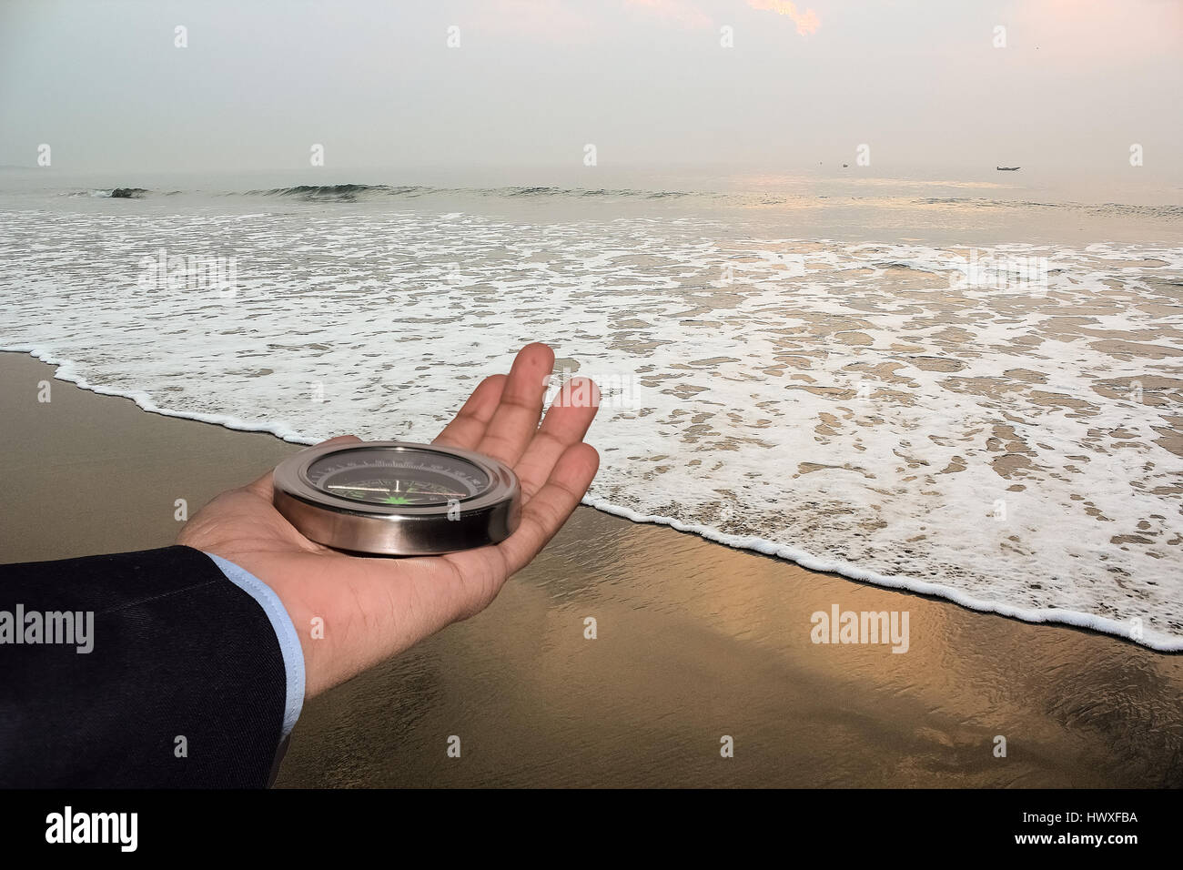A man decide the direction what way to go Stock Photo - Alamy
