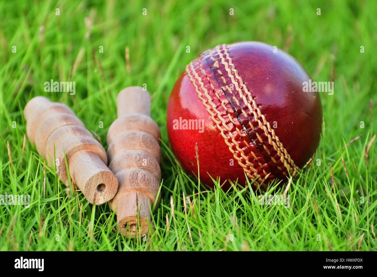 Cricket stumps ball bails hi-res stock photography and images - Alamy