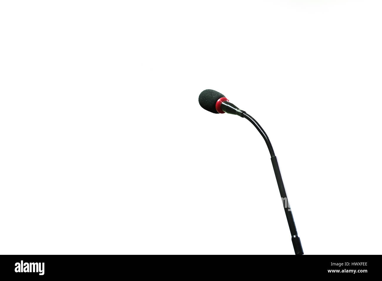 Microphone in isolated white background Stock Photo - Alamy