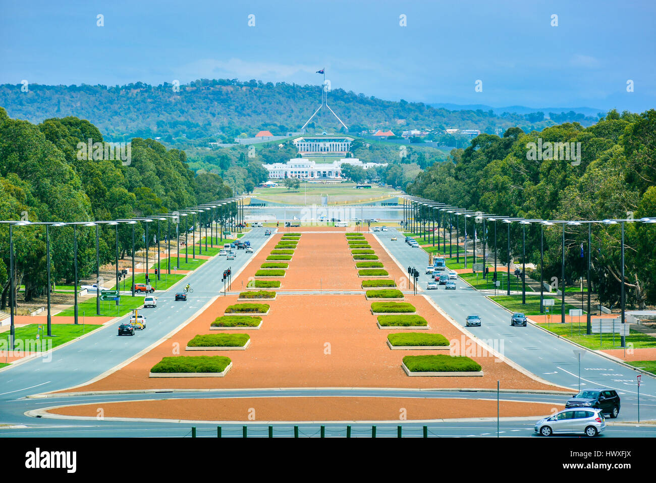 Anzac Boulevard as seen from Australian War Memorial - Canberra ...