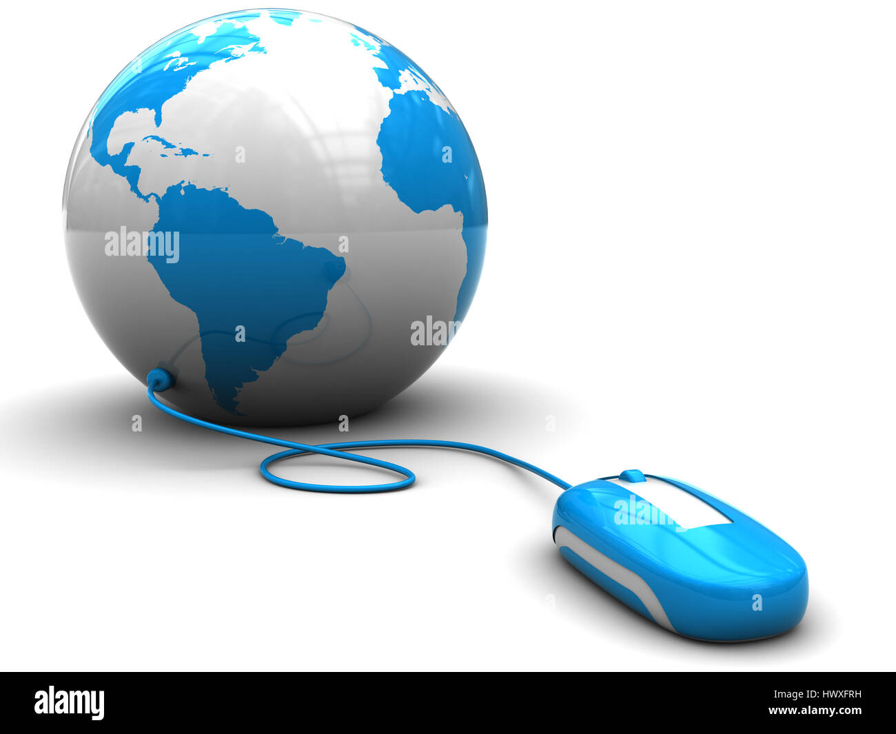Computer mouse earth globe hi-res stock photography and images - Alamy