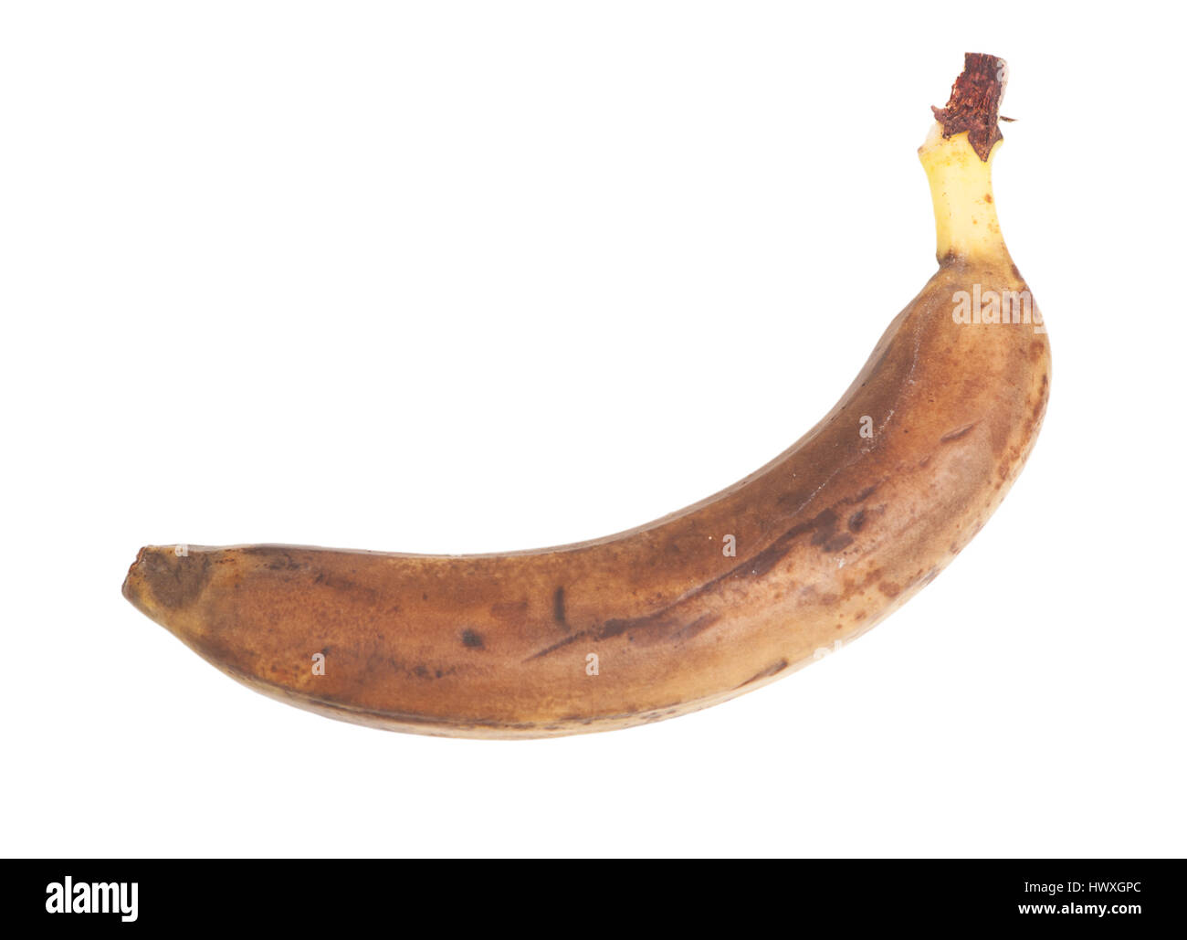 Old banana isolated on white background Stock Photo - Alamy
