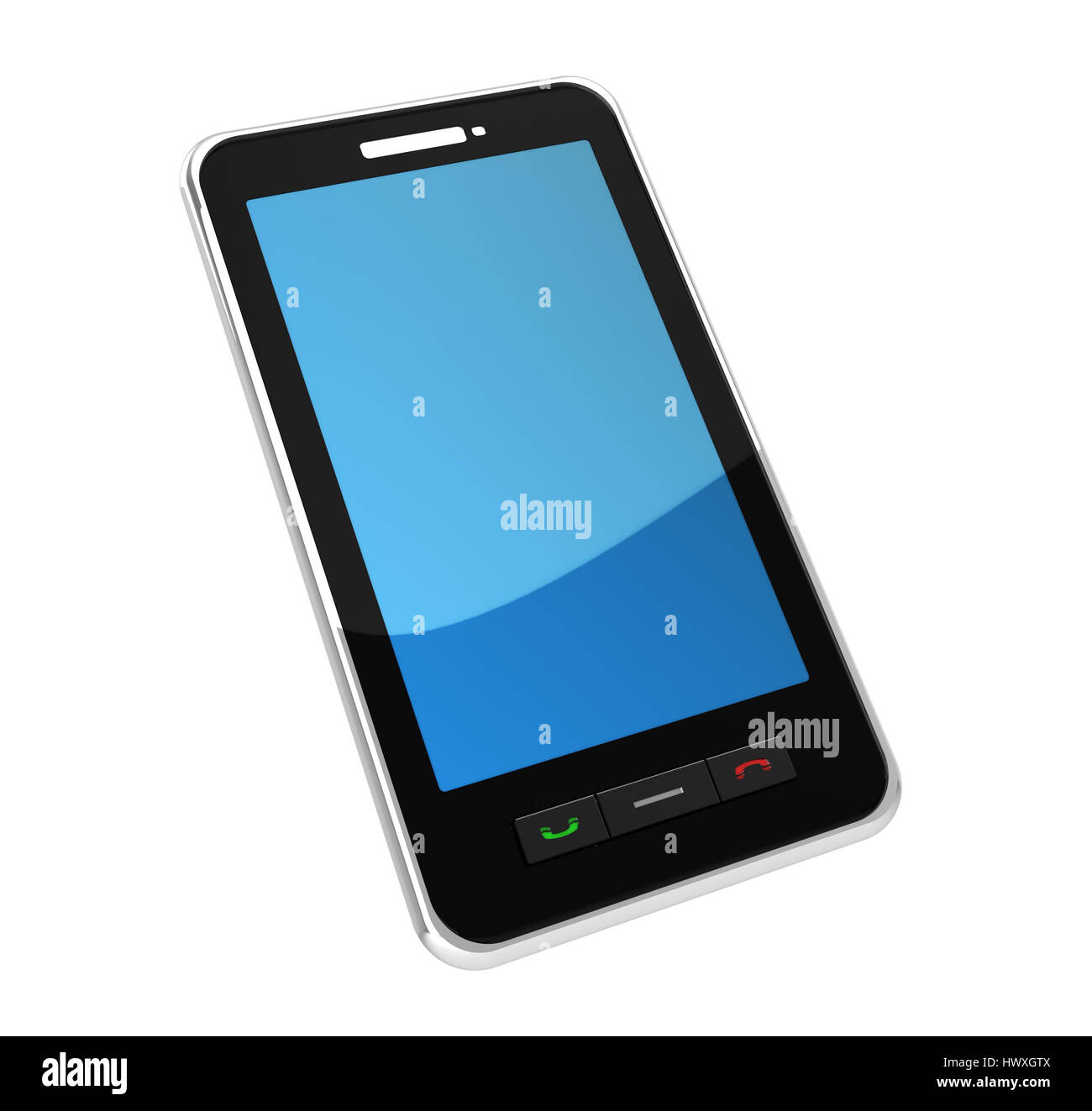 3d illustration of mobile phone, isolated over white Stock Photo - Alamy