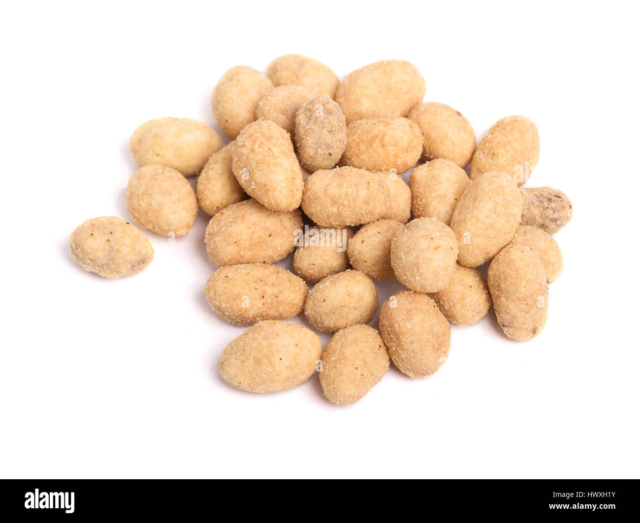 Coated peanuts isolated on white background Stock Photo - Alamy