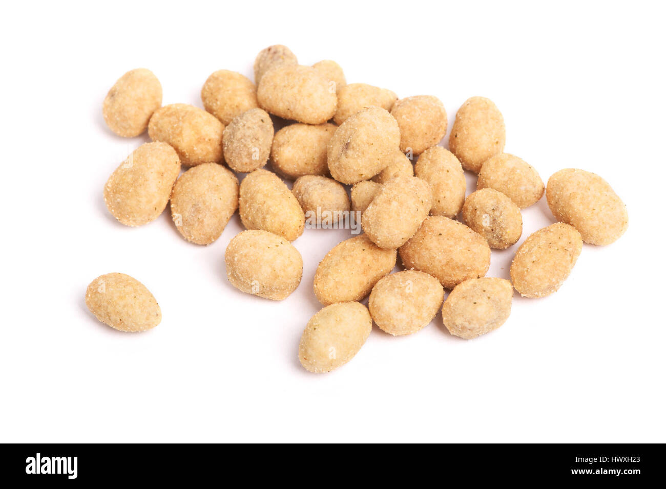 Coated peanuts isolated on white background Stock Photo - Alamy