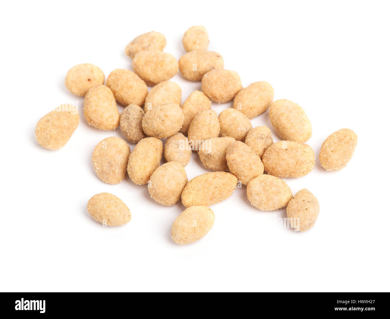 Coated peanuts isolated on white background Stock Photo - Alamy