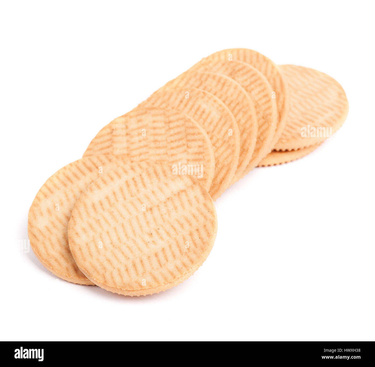 Round cookies isolated on white background Stock Photo - Alamy