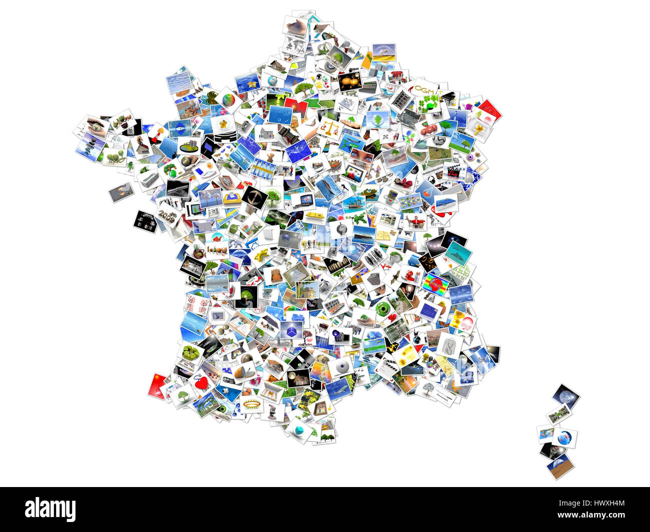 France by pictures on a white background Stock Photo - Alamy