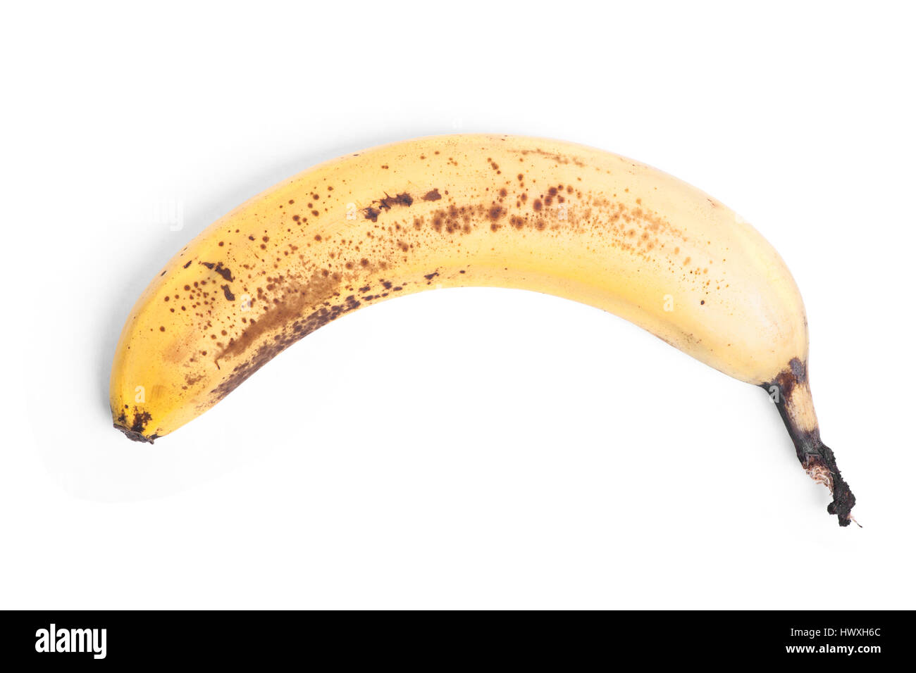 Rotten banana isolated on white background Stock Photo - Alamy