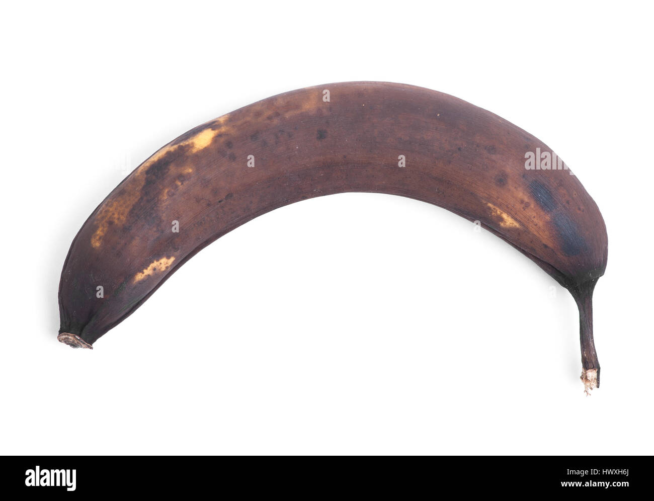 Rotten banana isolated on white background Stock Photo - Alamy