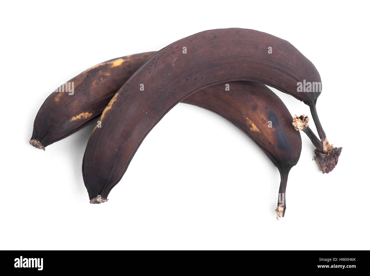 Rotten banana isolated on white background Stock Photo - Alamy