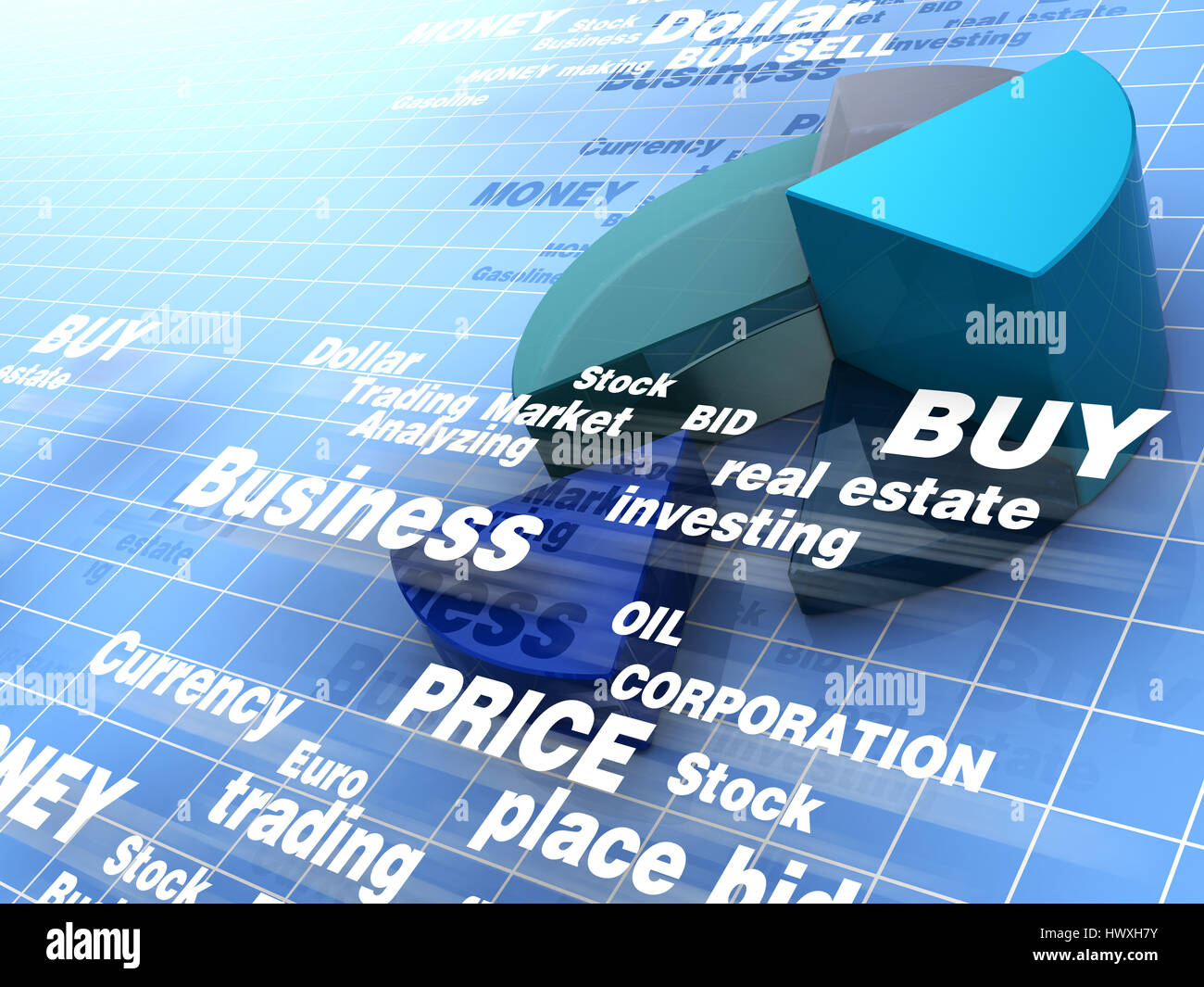 abstract 3d illustration of business background Stock Photo - Alamy