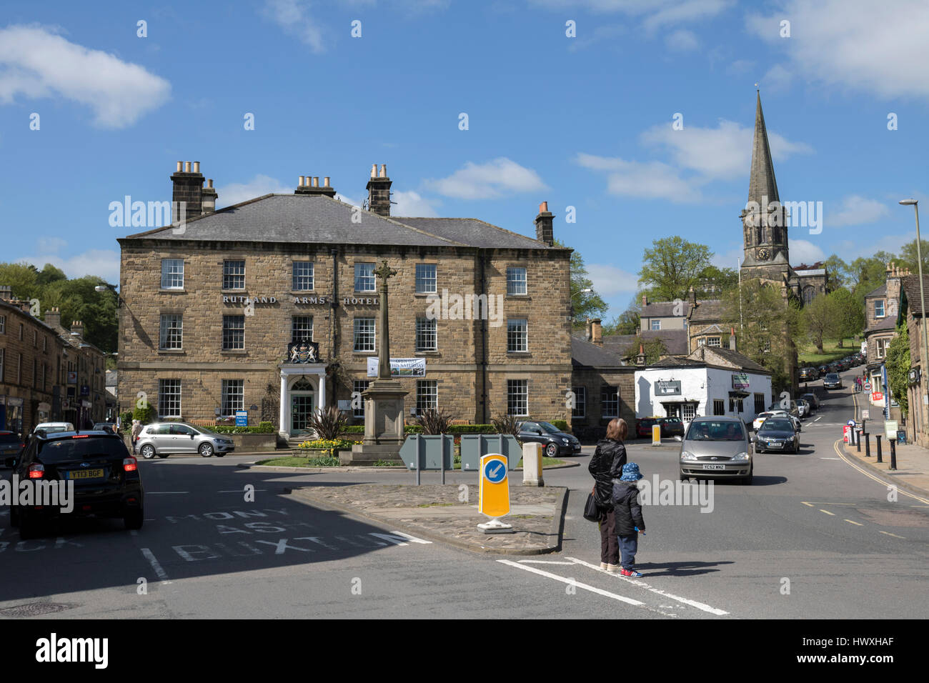 Peak District village of Bakewell Derbyshire England Stock Photo - Alamy