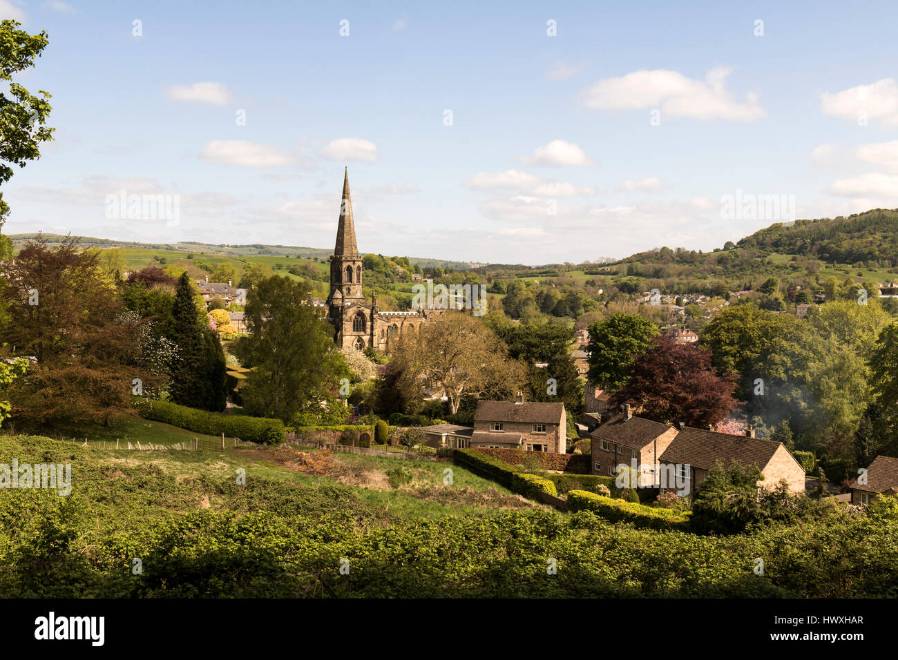Peak District village of Bakewell Derbyshire England Stock Photo - Alamy