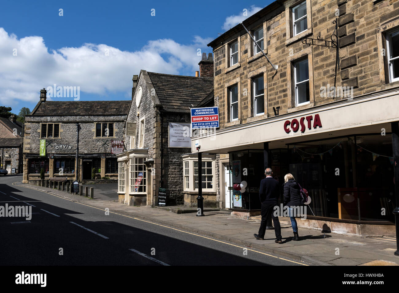 Peak District village of Bakewell Derbyshire England Stock Photo - Alamy