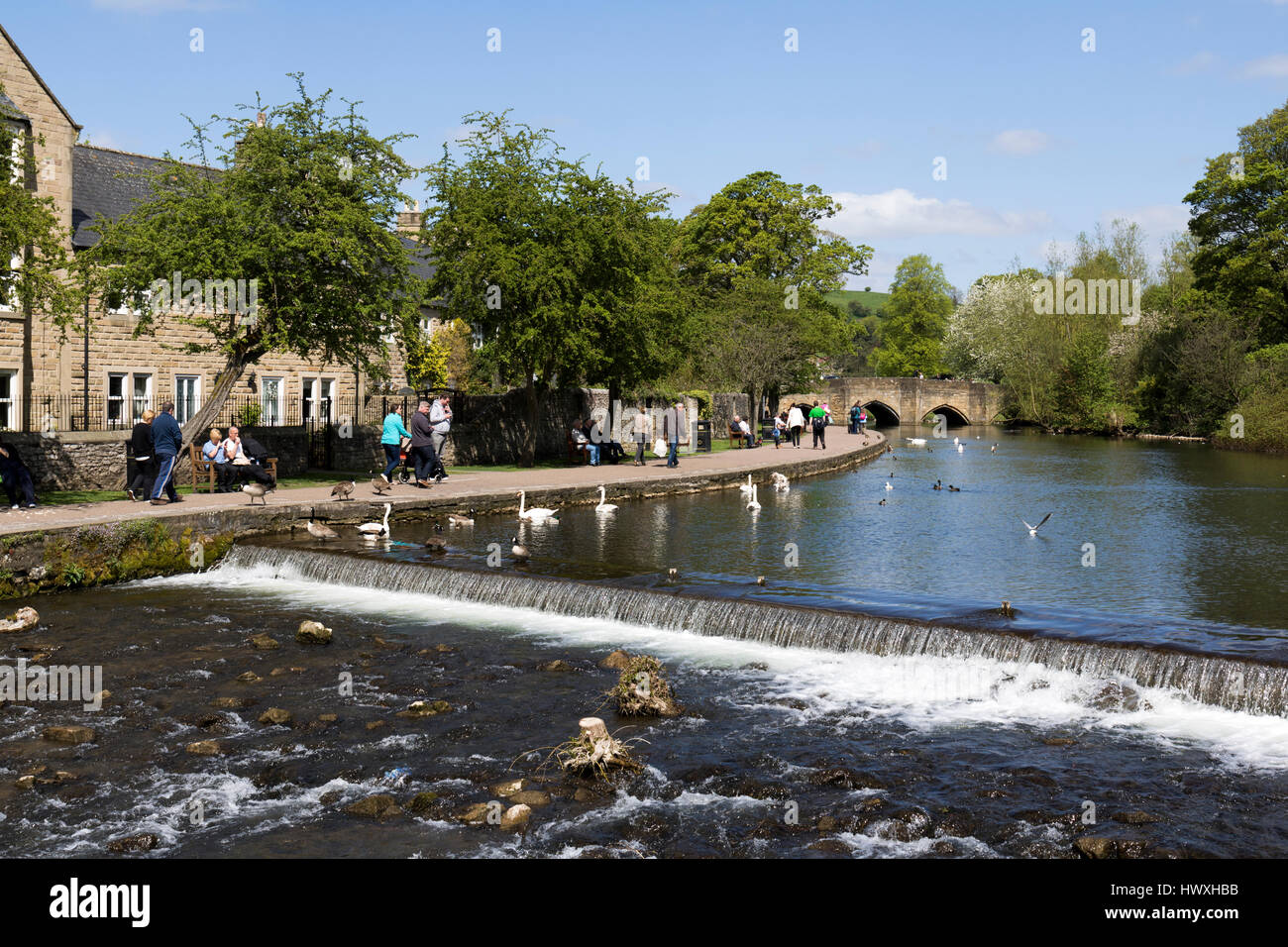 Peak District village of Bakewell Derbyshire England Stock Photo - Alamy