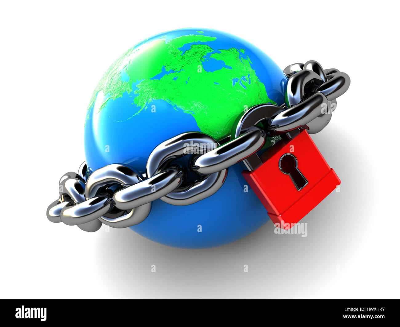 Chains world map hi-res stock photography and images - Alamy