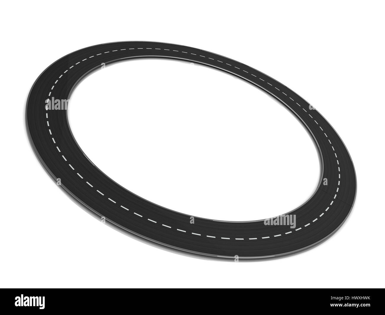 3d illustration of road circle over white background Stock Photo - Alamy