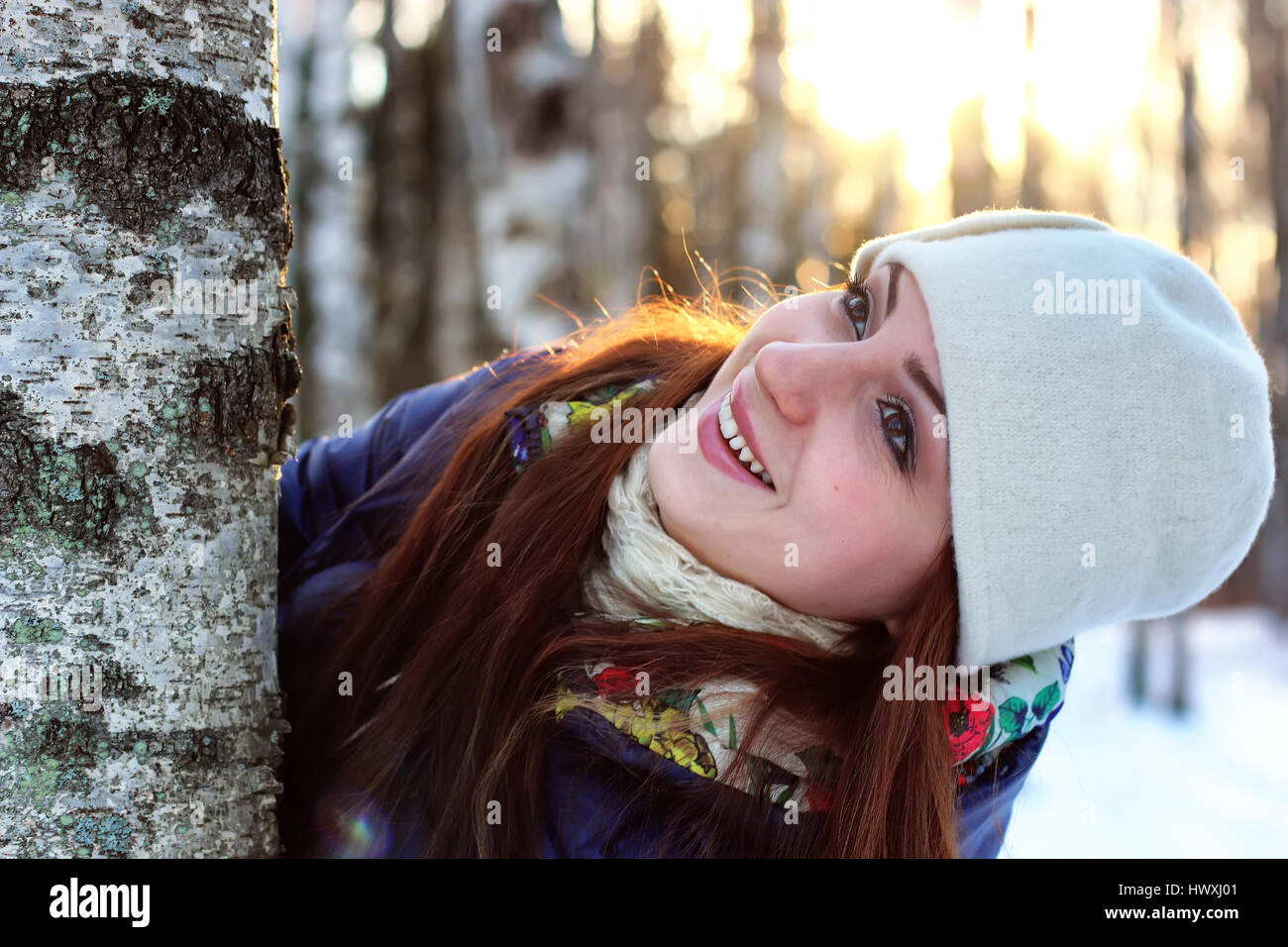 winter day and cute girl outdoor Stock Photo - Alamy