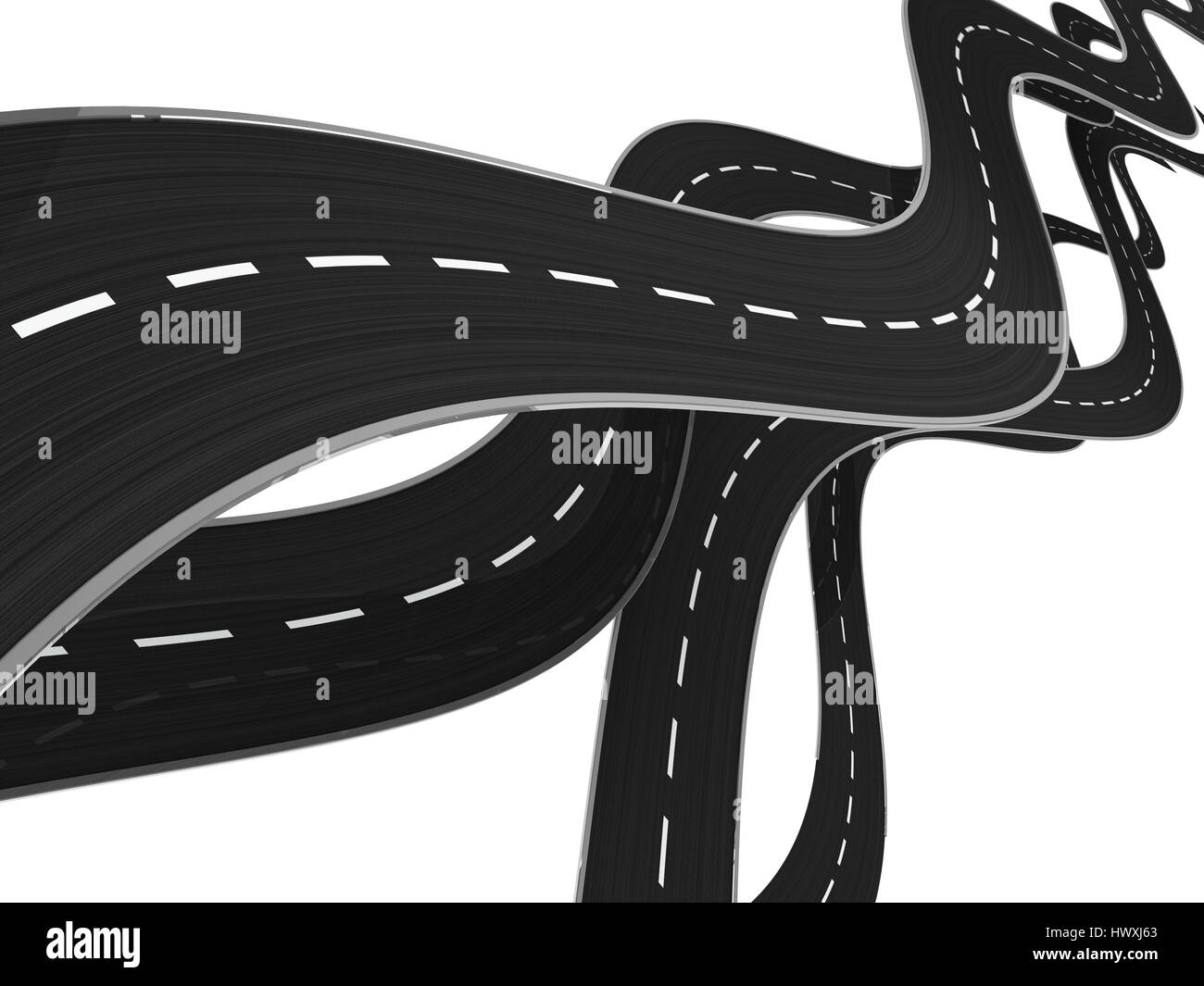 abstract 3d illustration of asphalt roads background Stock Photo - Alamy