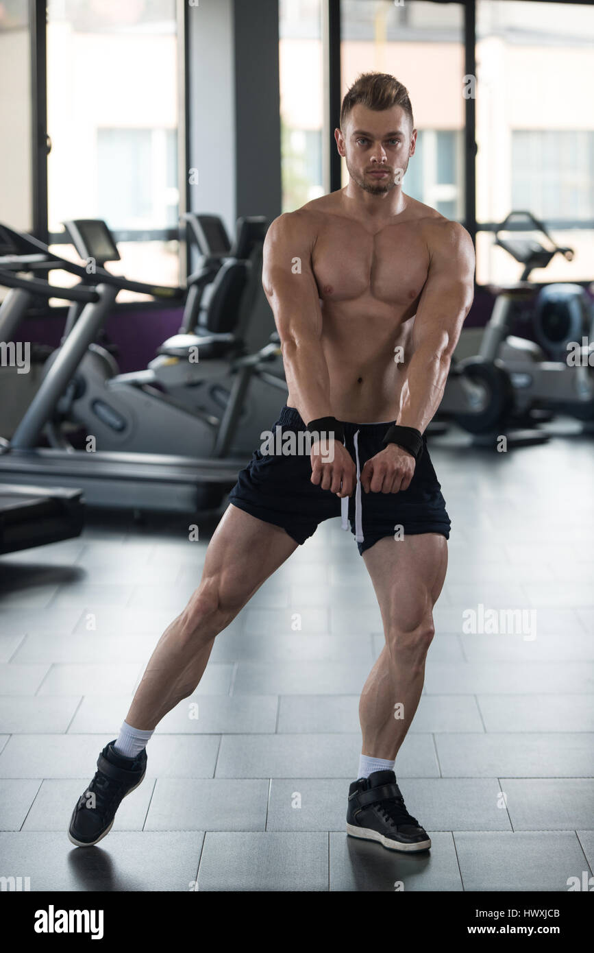 Portrait Of A Young Physically Fit Man Showing His Well Trained Body ...