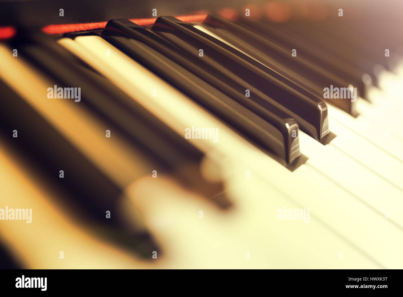 Piano keyboard keys close up Stock Photo - Alamy