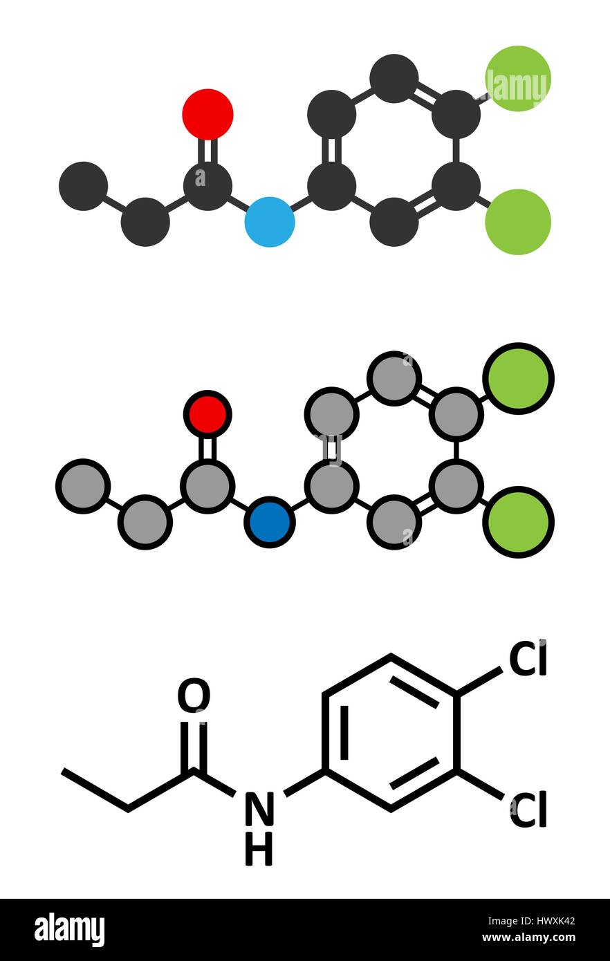 Propanil herbicide molecule hi-res stock photography and images - Alamy