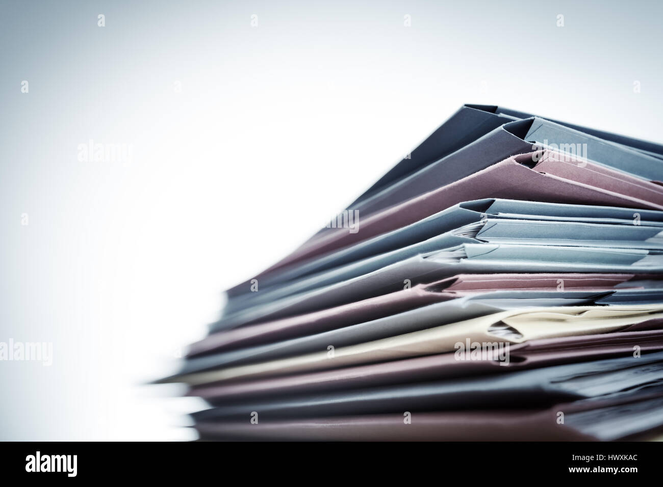 Pile of business document files Stock Photo - Alamy