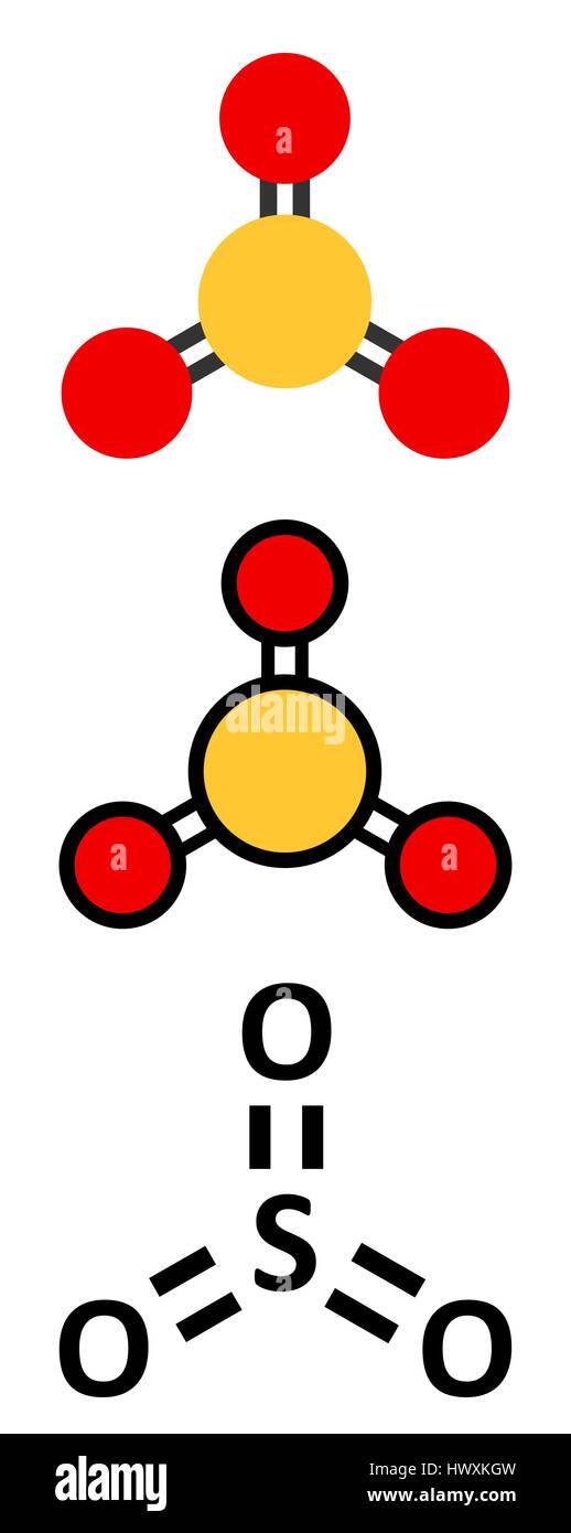 Sulfur trioxide molecule Stock Vector Images - Alamy