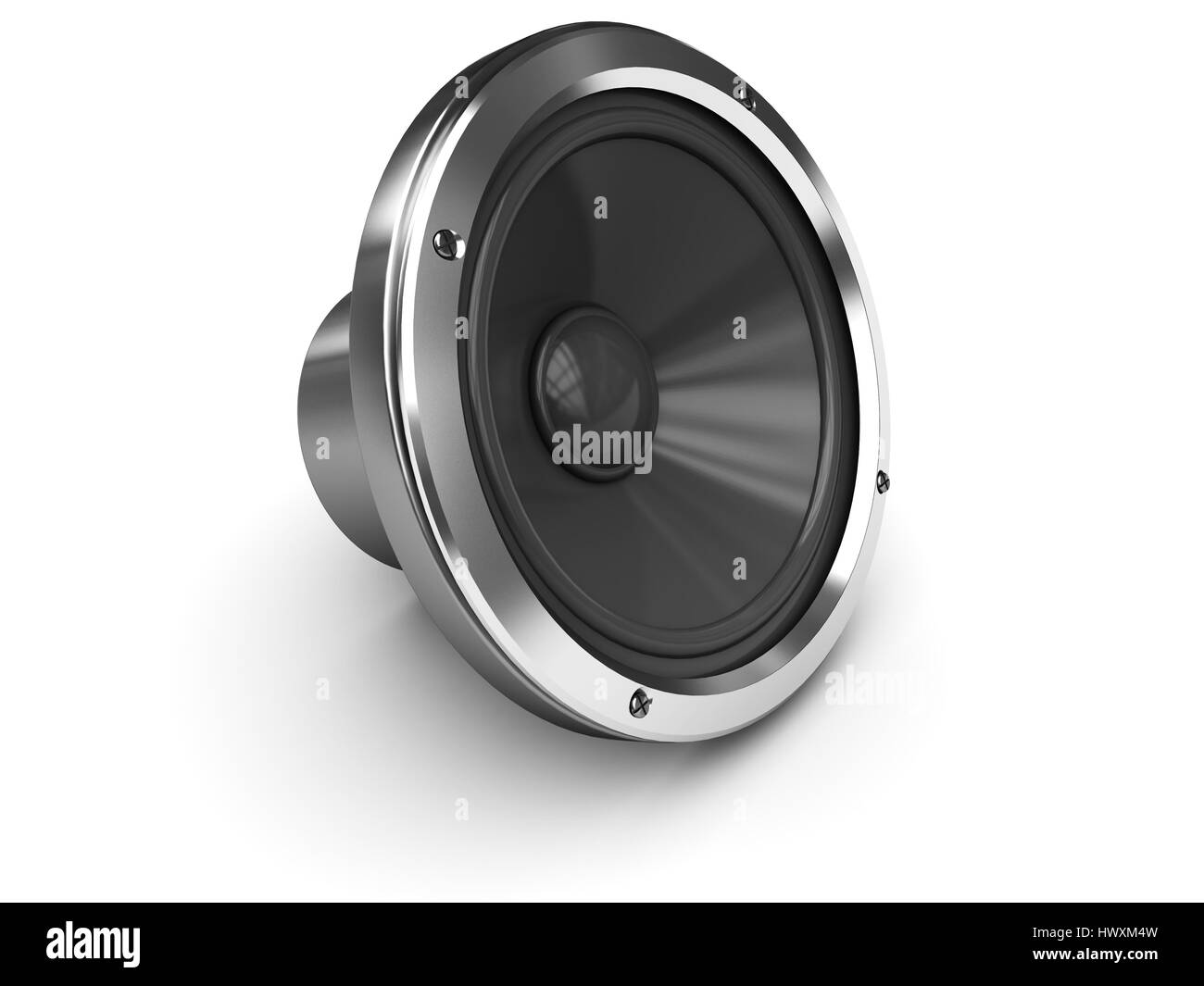 3d illustration of generic audio speaker over white background Stock ...