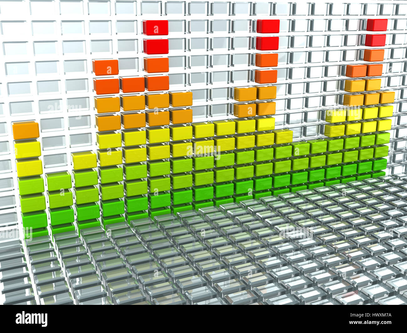 abstract 3d illustration of audio spectrum background Stock Photo - Alamy