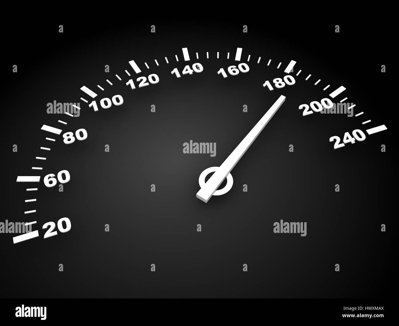 3d illustration of speed meter over dark background Stock Photo - Alamy