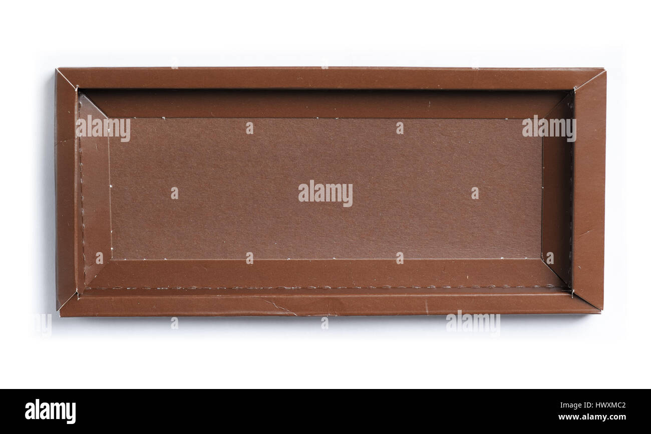 Cardboard frame isolated on white background Stock Photo - Alamy