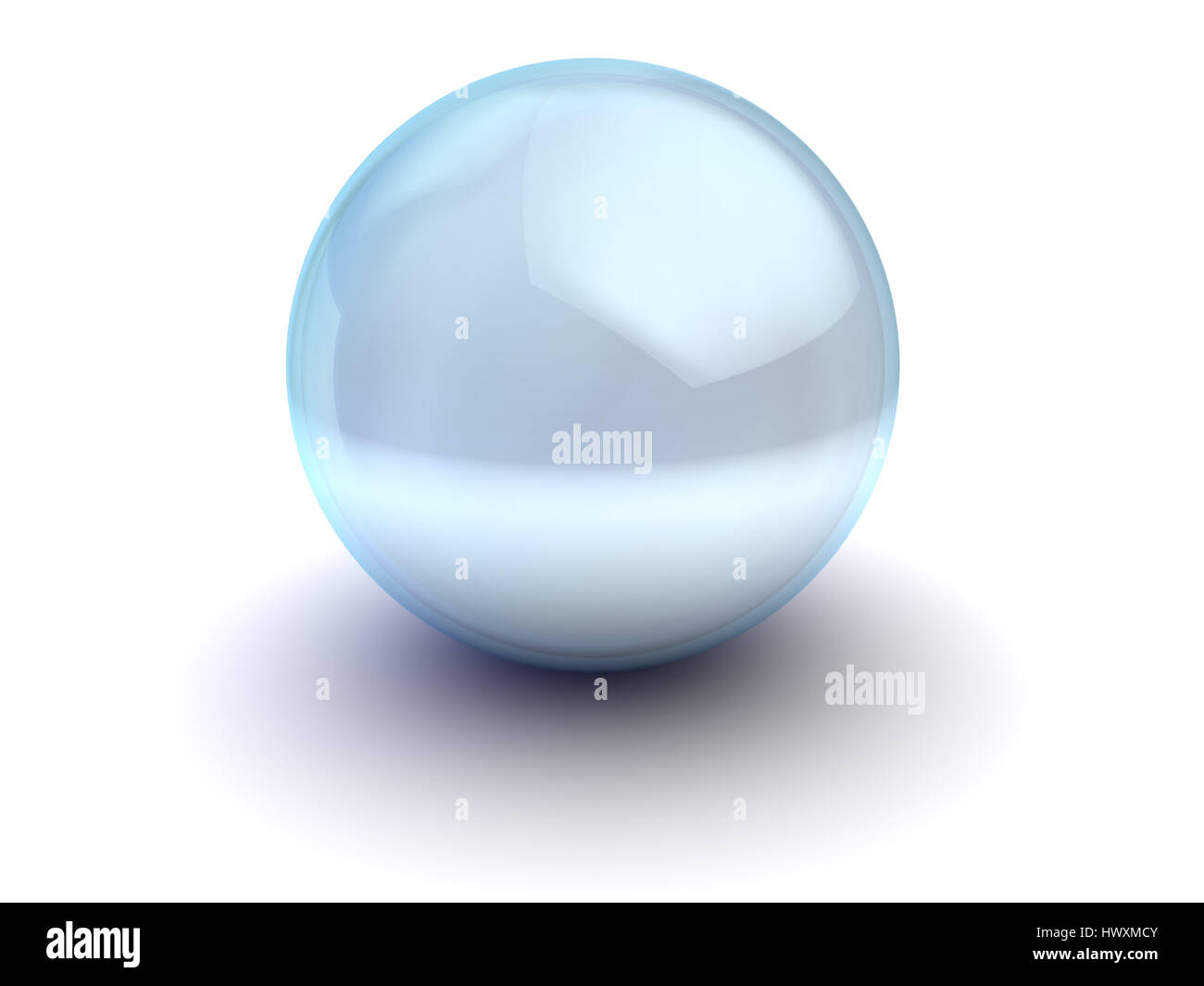 3d illustration of blue glass sphere Stock Photo - Alamy