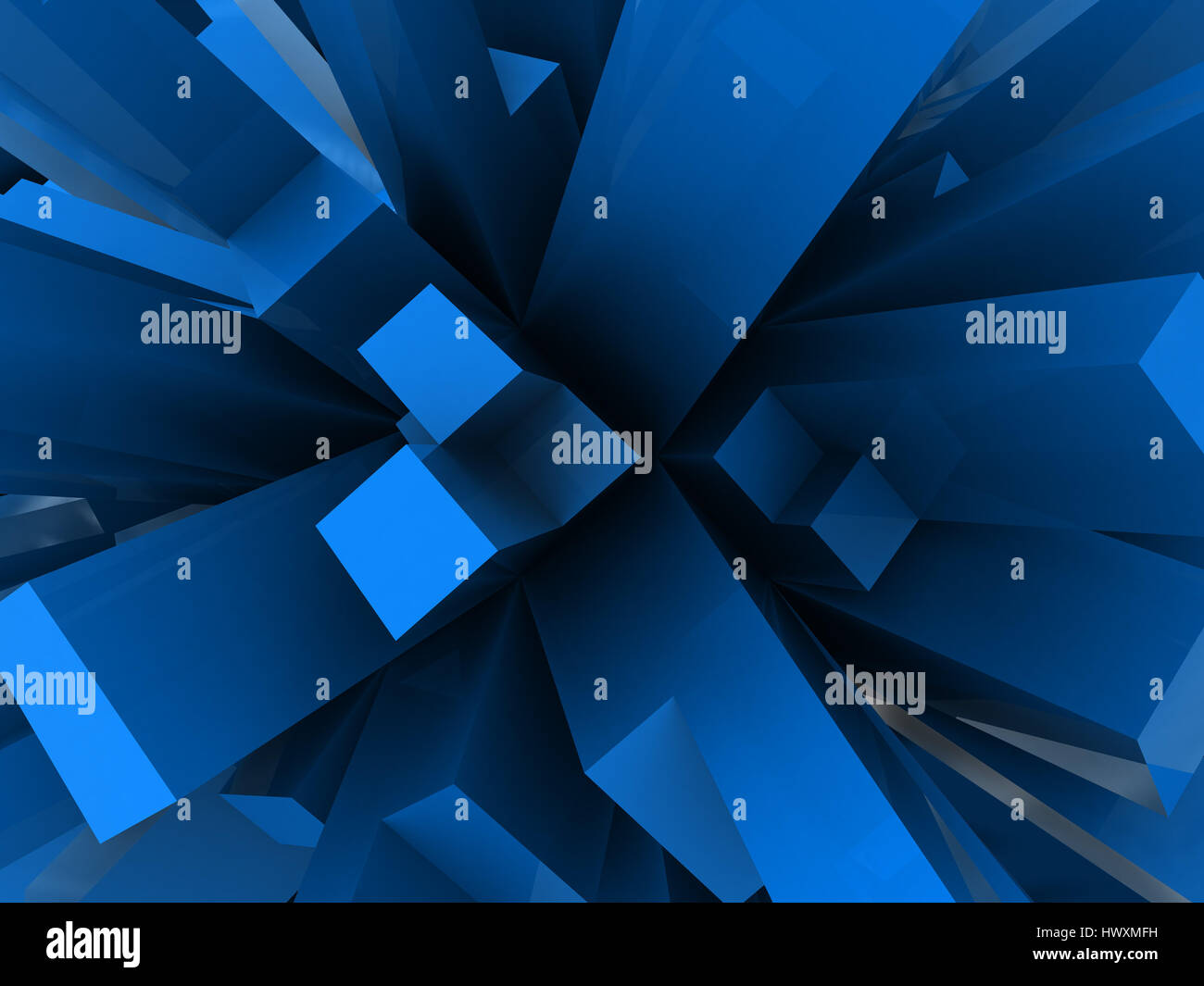abstract 3d illustration of blue background Stock Photo - Alamy