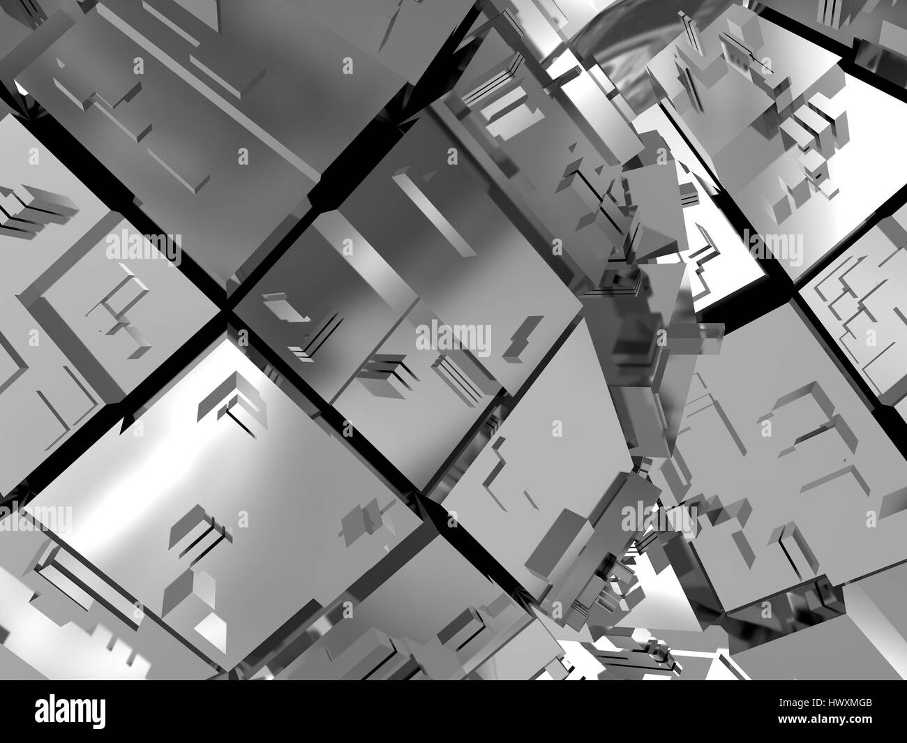 abstract 3d illustration of steel industrial background Stock Photo - Alamy