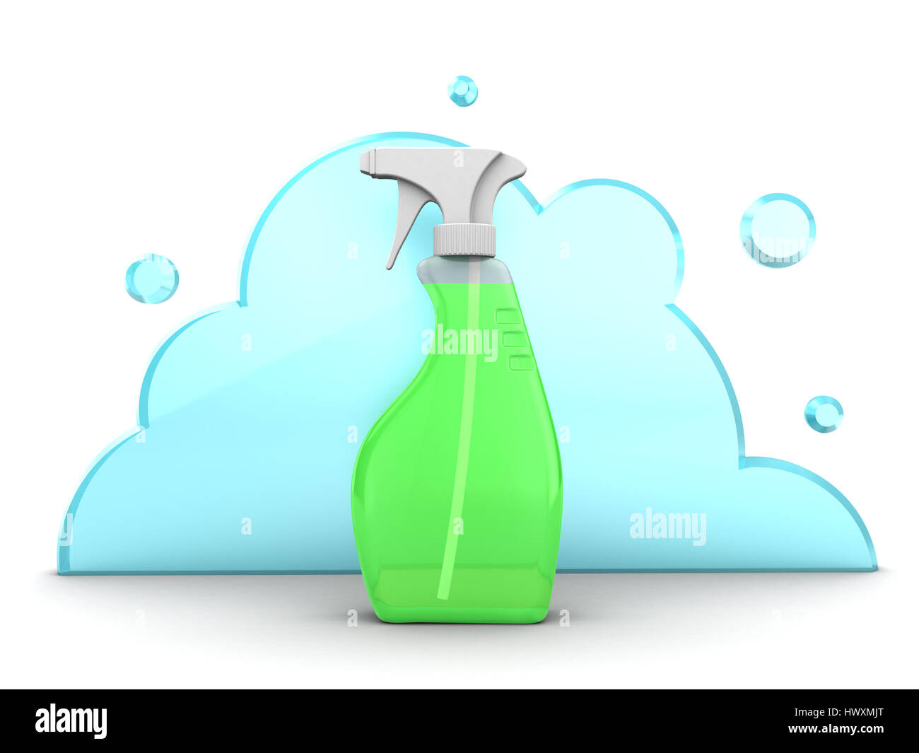 3d illustration of spray and cloud, cleaning concept Stock Photo - Alamy